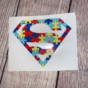 Other | Superman Autism Awareness Puzzle Decal | Poshmark